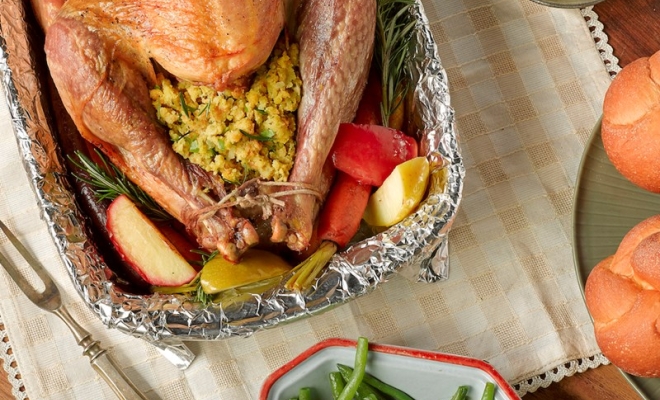 Tent a Roasted Turkey with Foil Reynolds Brands